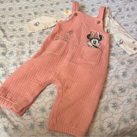 Disney | Bottoms | Disney Minnie Mouse Blush Overalls For Kids | Poshmark